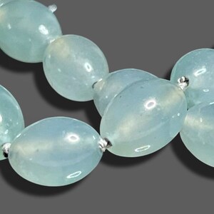 Translucent Blue Gray Natural Jadeite Jade Necklace 18K Gold Clasp - Etsy
