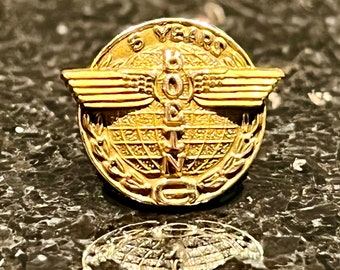 Boeing 5 Year 10k Gold Employee Service Pin Totem Pole Tie | Etsy