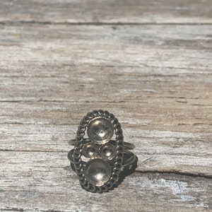 Modernist West German Germany Silver Tone Ring - Etsy
