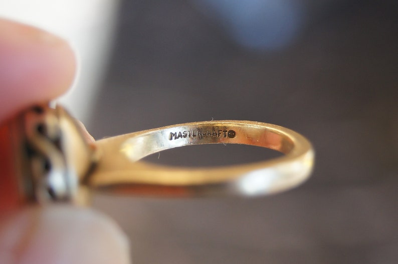 Modernist Design Mastercraft 14K gold Diamond Ring | Etsy