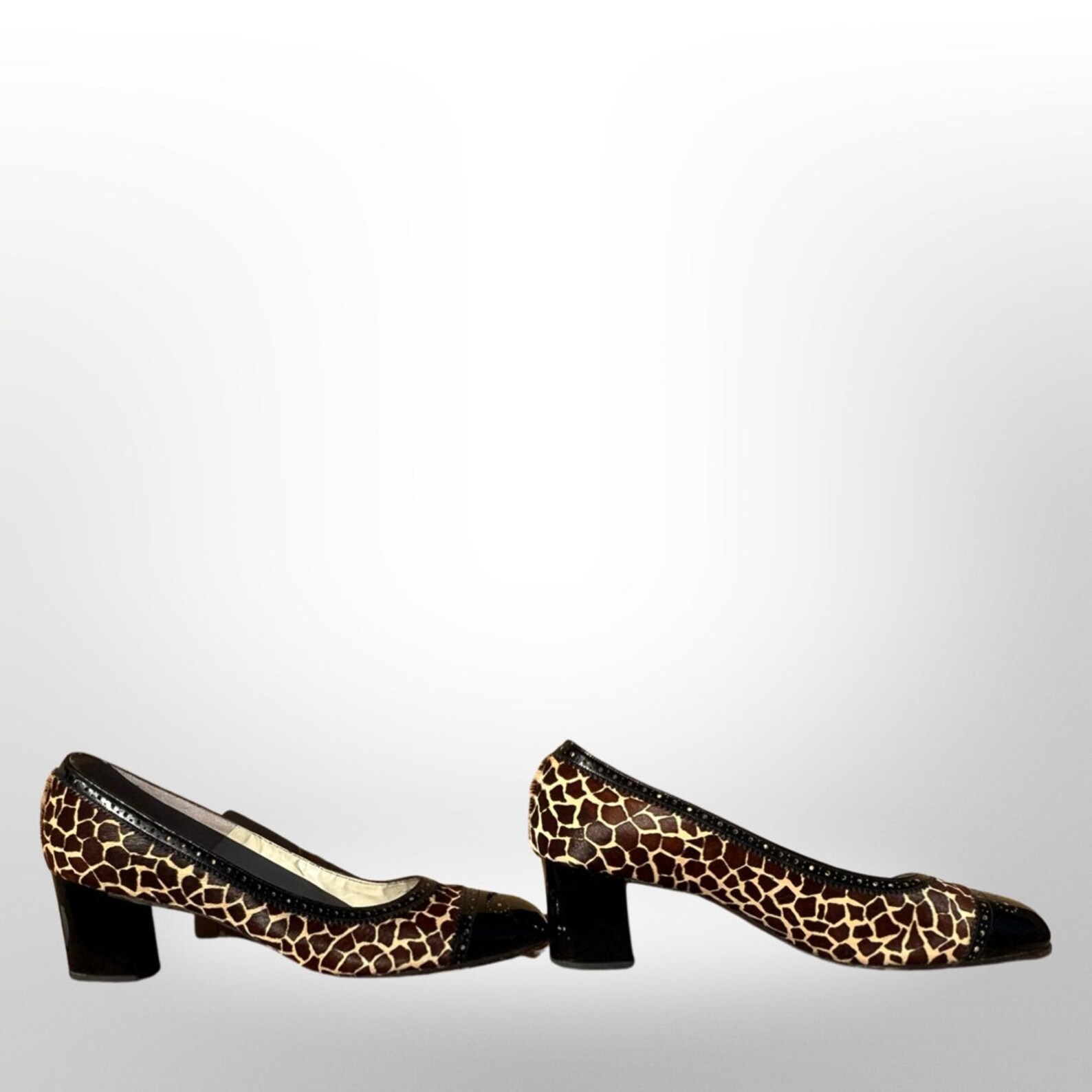 60's Frank More Giraffe Print Pony Hair Patent Leather - Etsy
