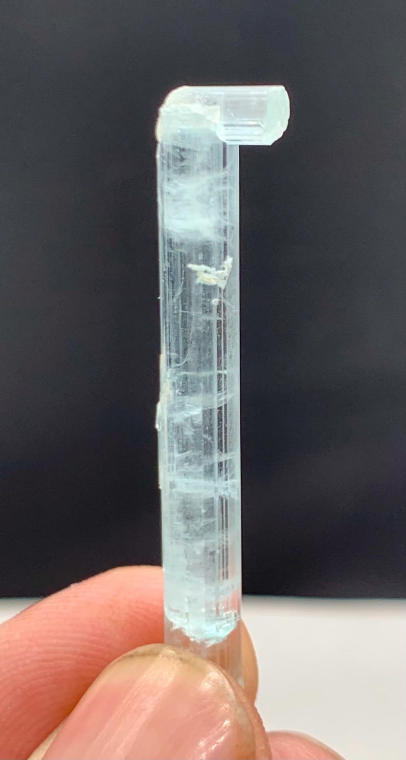 Natural Aquamarine L Shape Crystal, Doubly Terminated, Lustrous ...