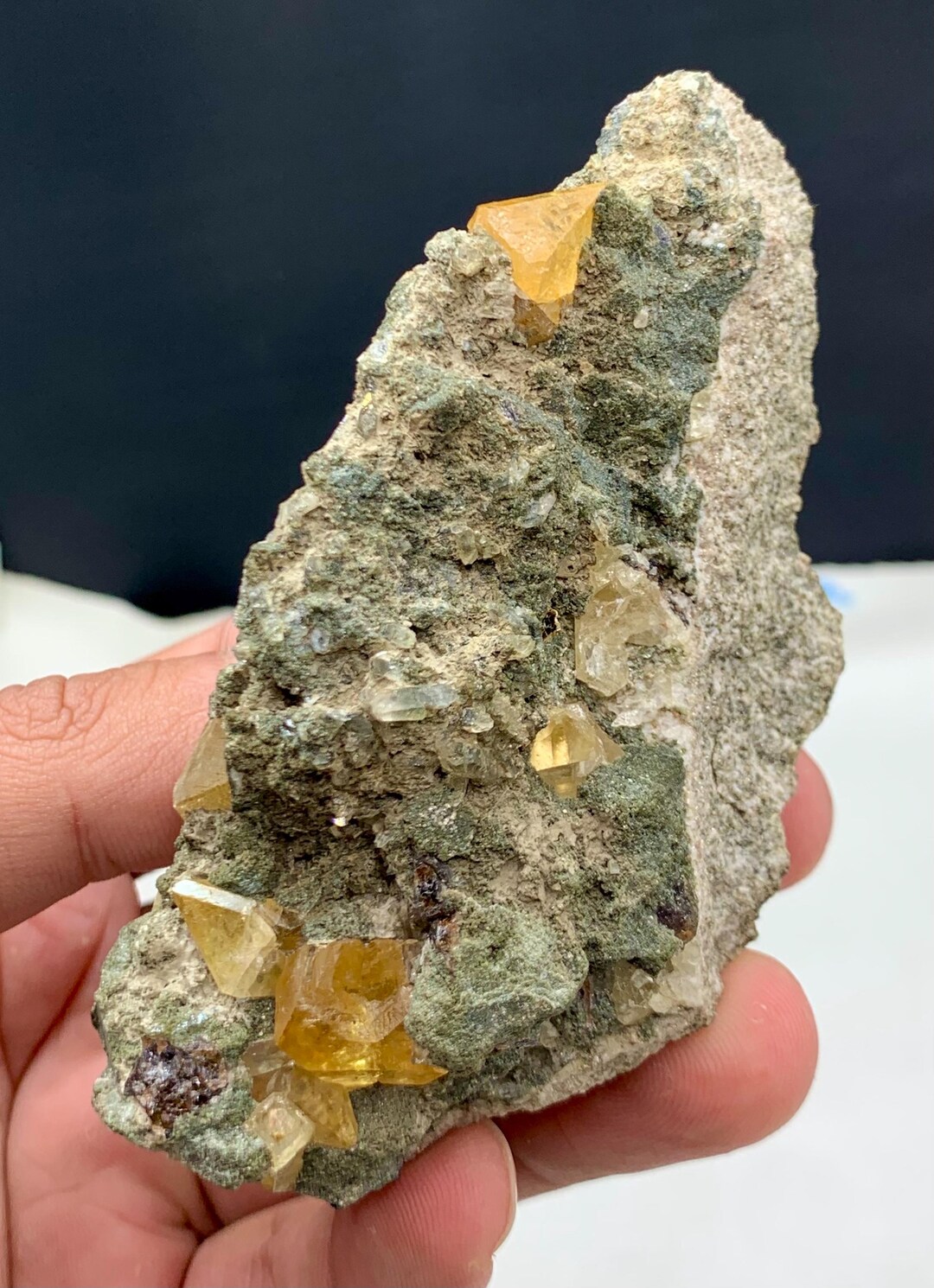 Orange Scheelite Crystals on Quartz Matrix, Pakistan Mineral Specimen ...