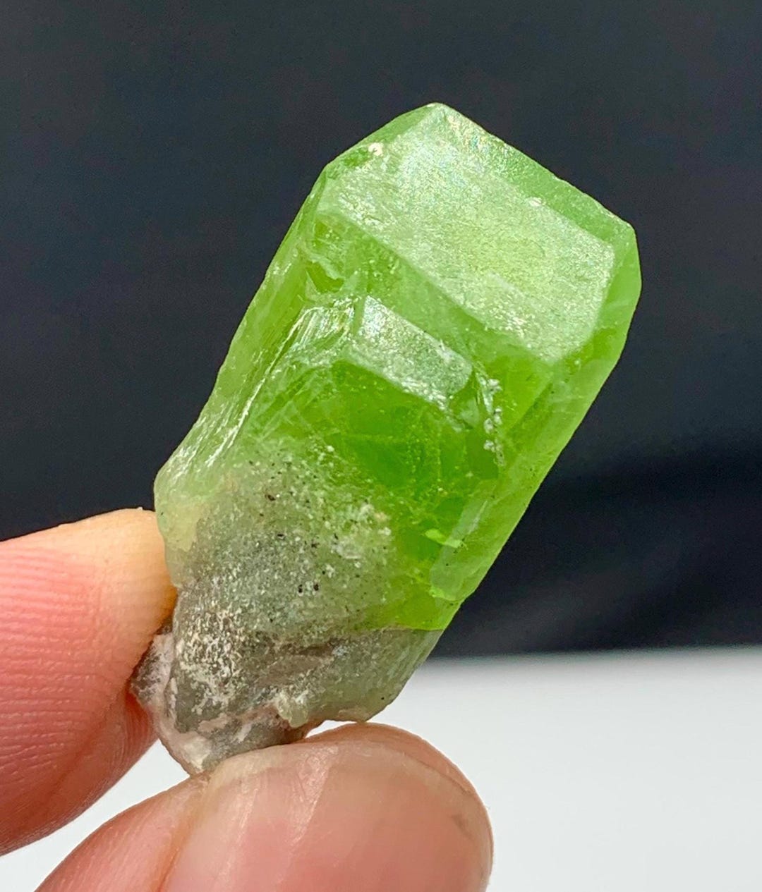 Peridot Perfect Shape Gem Grade Two Step Beautiful Terminated Fully ...