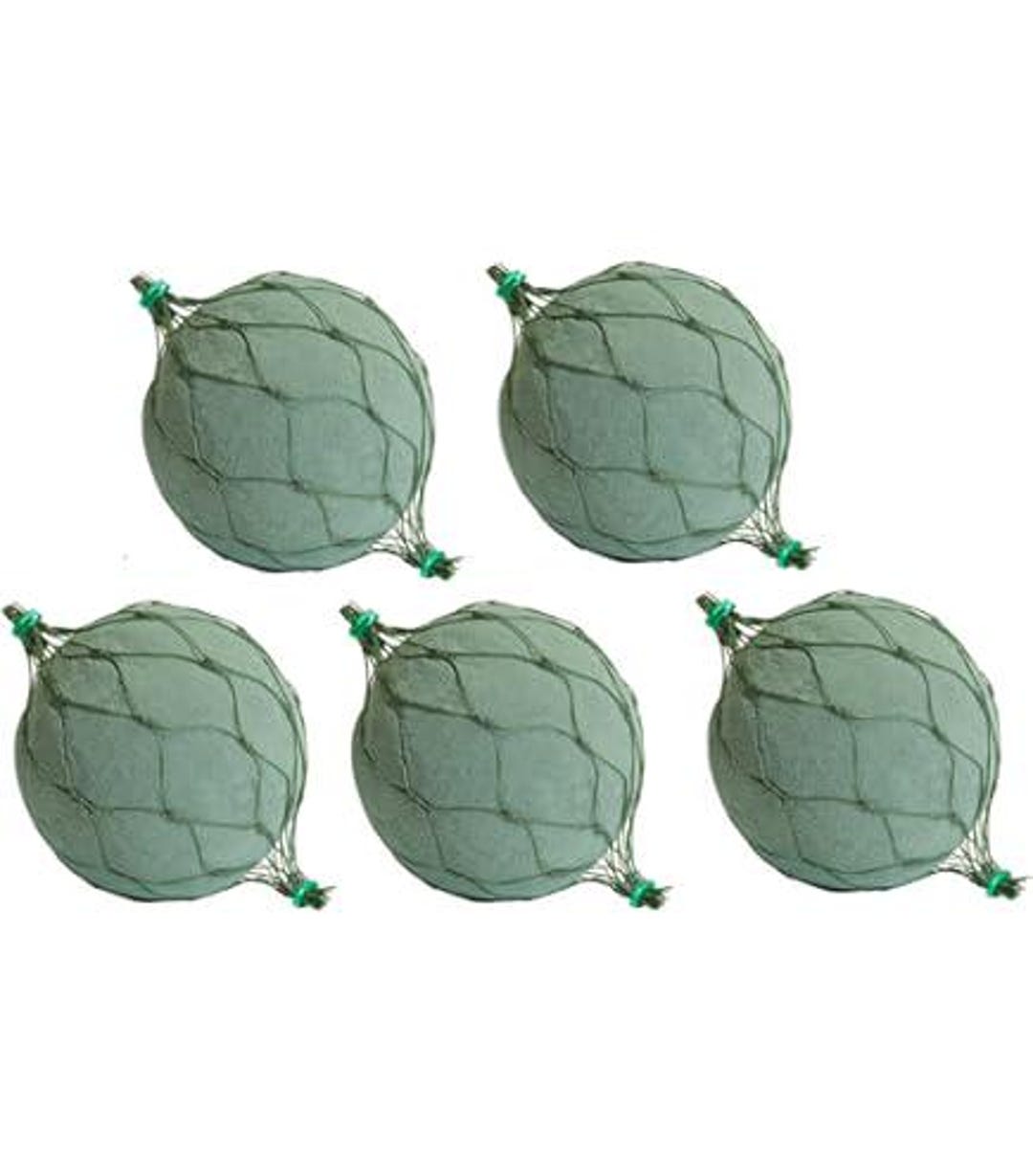 Pack of 5 | 4.5" Netted Oasis Floral Foam Spheres for Weddings, Events ...