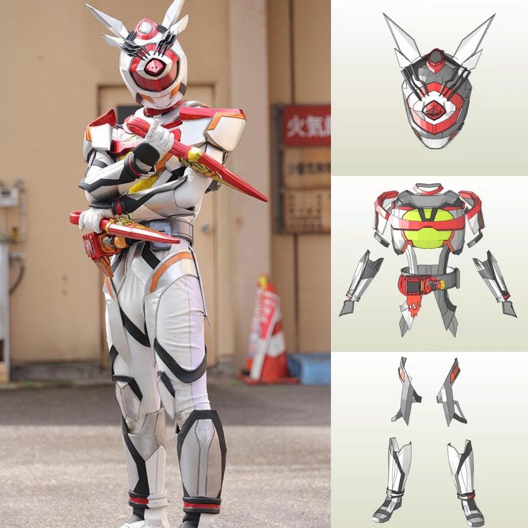 Kamen Rider Aguilera Armor Template | Pepakura PDO File for EVA Foam ...