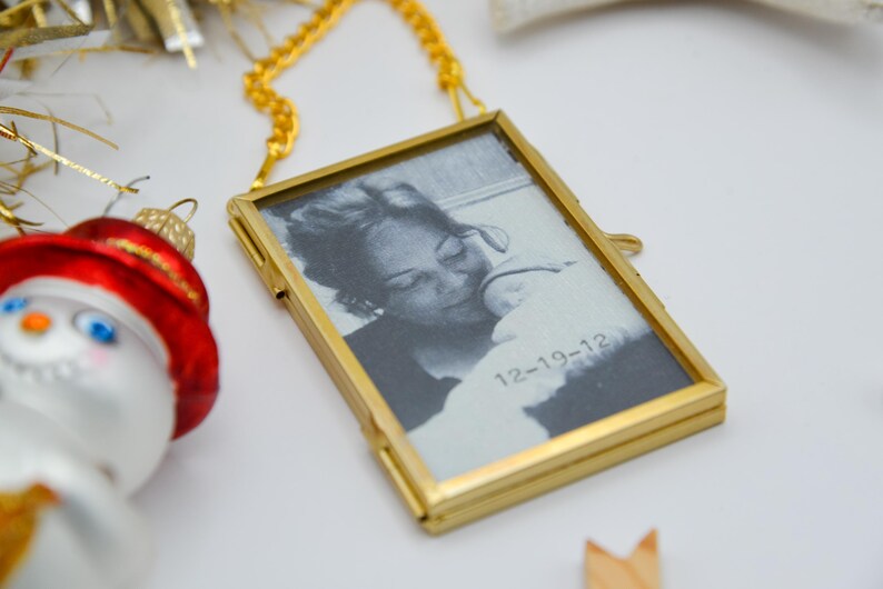 Custom Christmas Ornament: Picture With Hand-typed Details on Handmade ...