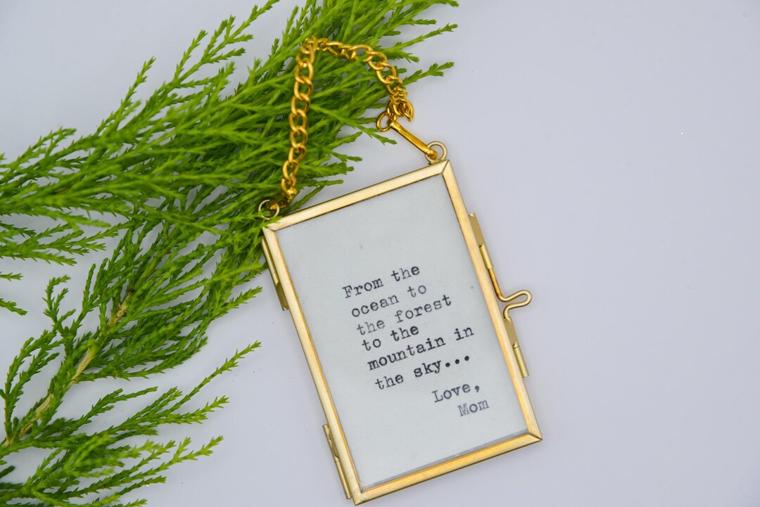 Custom Christmas Ornament: Hand-typed Quote on Handmade Paper in Hinged ...