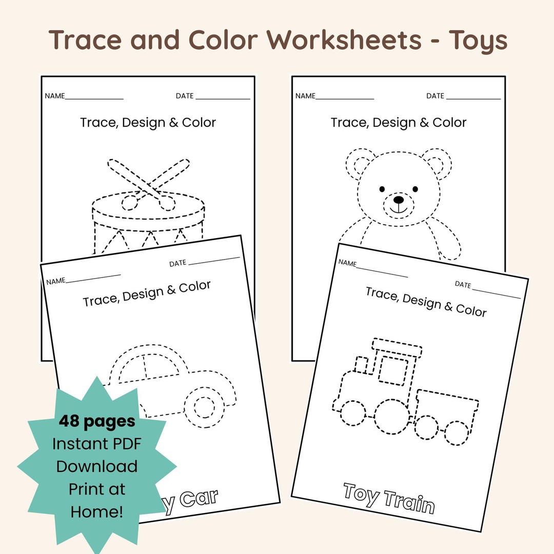 Preschool Tracing Worksheets Fine Motor Skill Development Activity ...