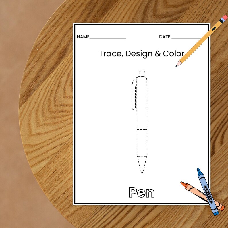 Preschool Tracing Worksheet Printable Activity Page Download School ...