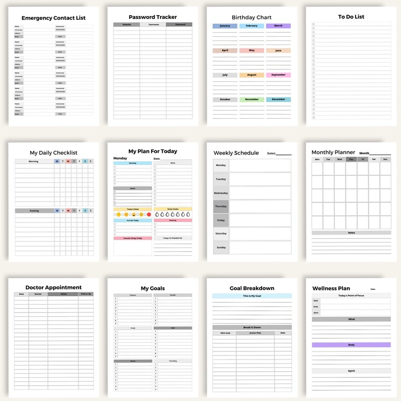 Adhd Daily Planner Printable Template Time Management Routine Chart ...