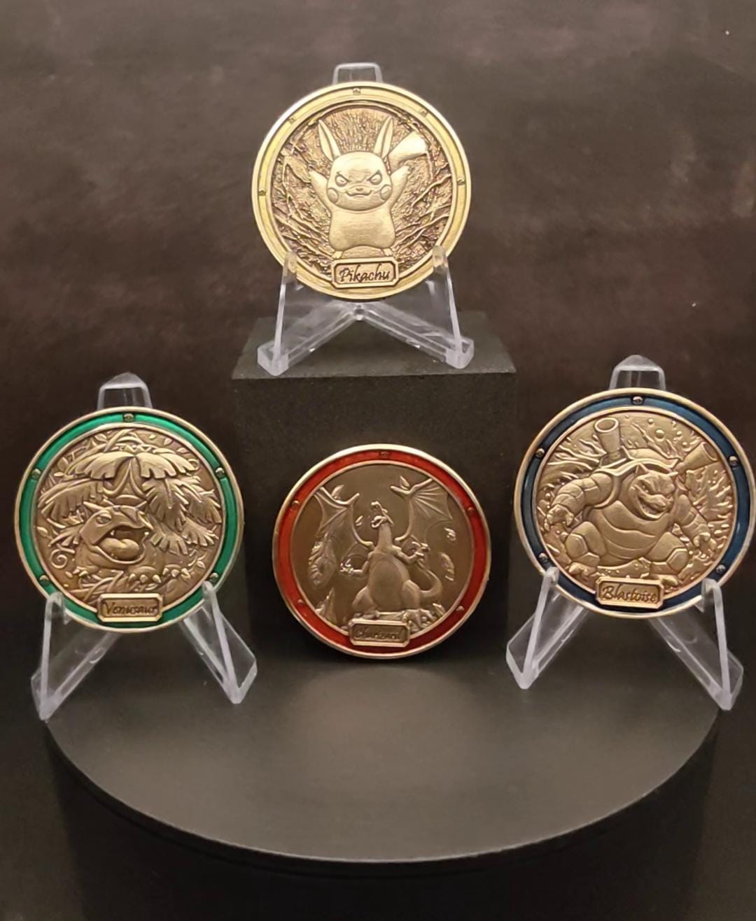 Pokémon TCG Brass Coin 40mm – Inspired by Pikachu, Charizard, Blastoise ...