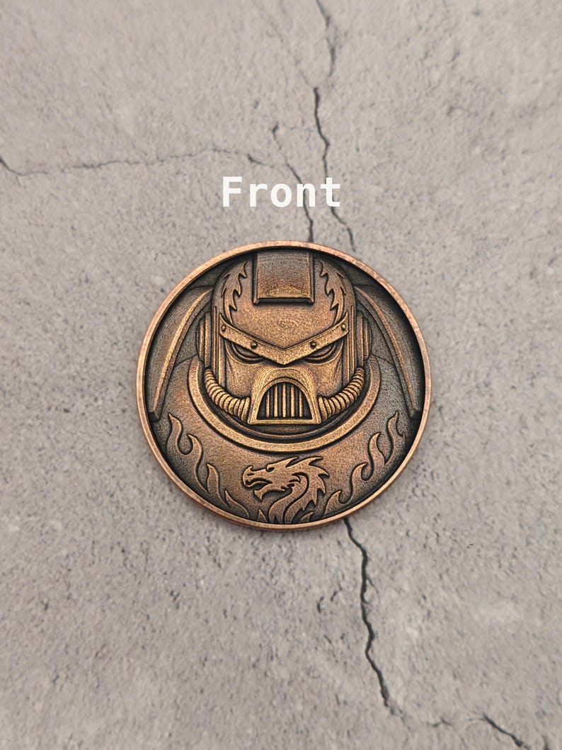 Warhammer 40k Brass Challenge Coin – 40mm Tabletop Marker & Objective ...