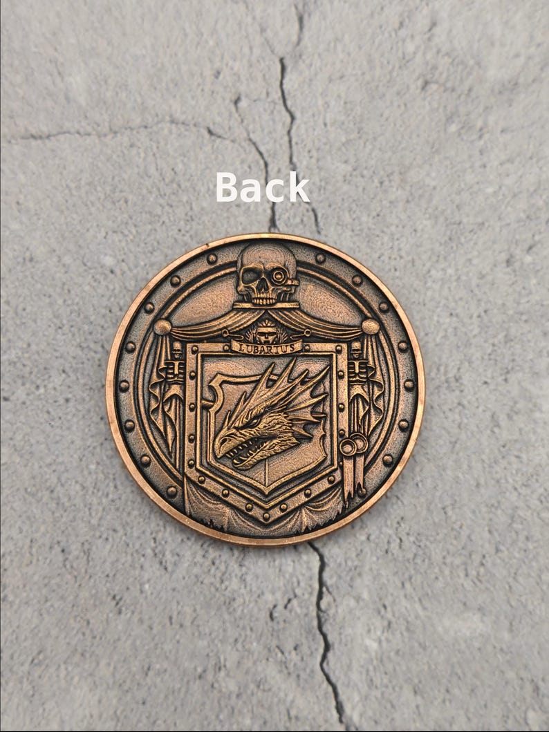 Warhammer 40k Brass Challenge Coin – 40mm Tabletop Marker & Objective ...