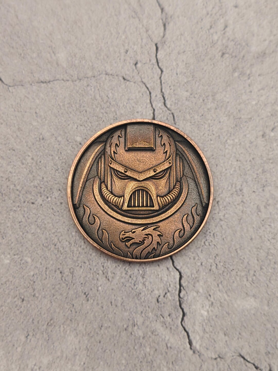 Warhammer 40k Brass Challenge Coin – 40mm Tabletop Marker & Objective ...