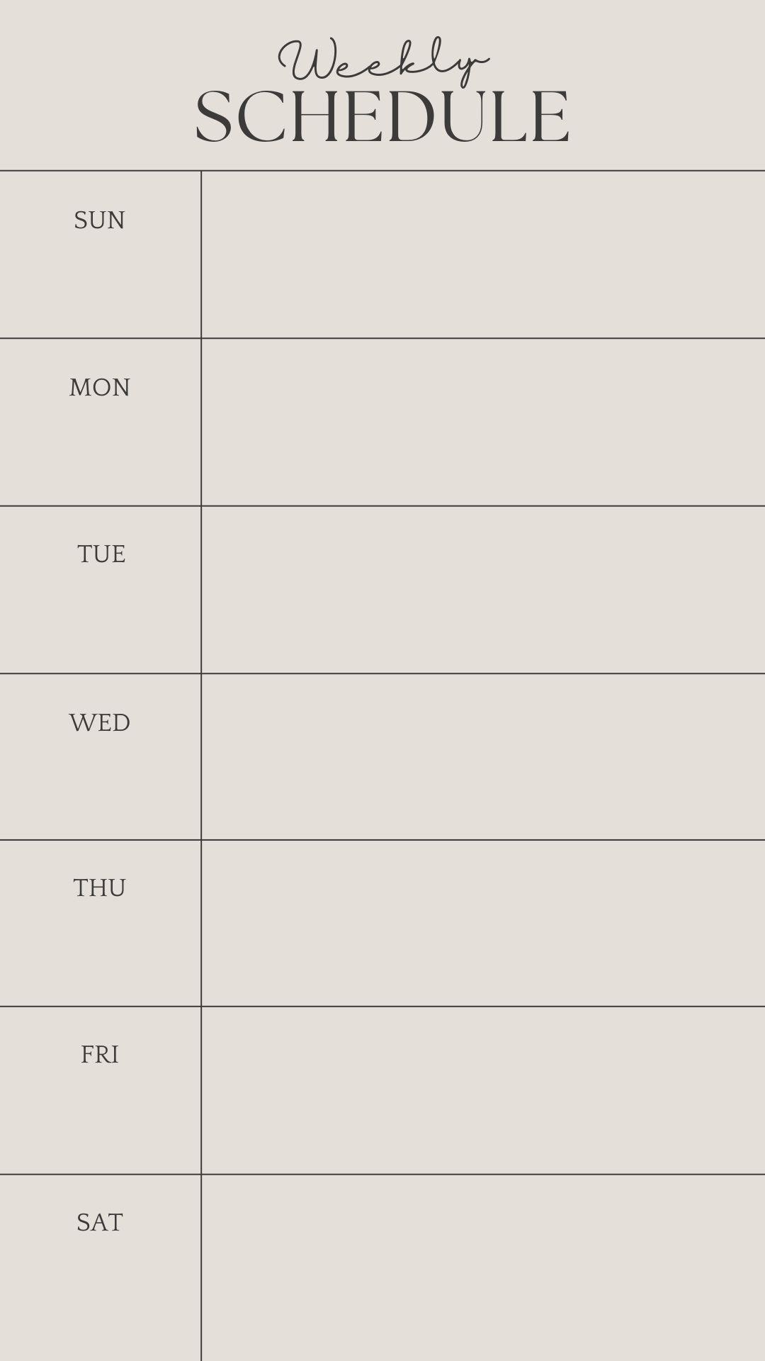Neutral Weekly Planner | Sunday Through Saturday | US Letter | Agenda ...