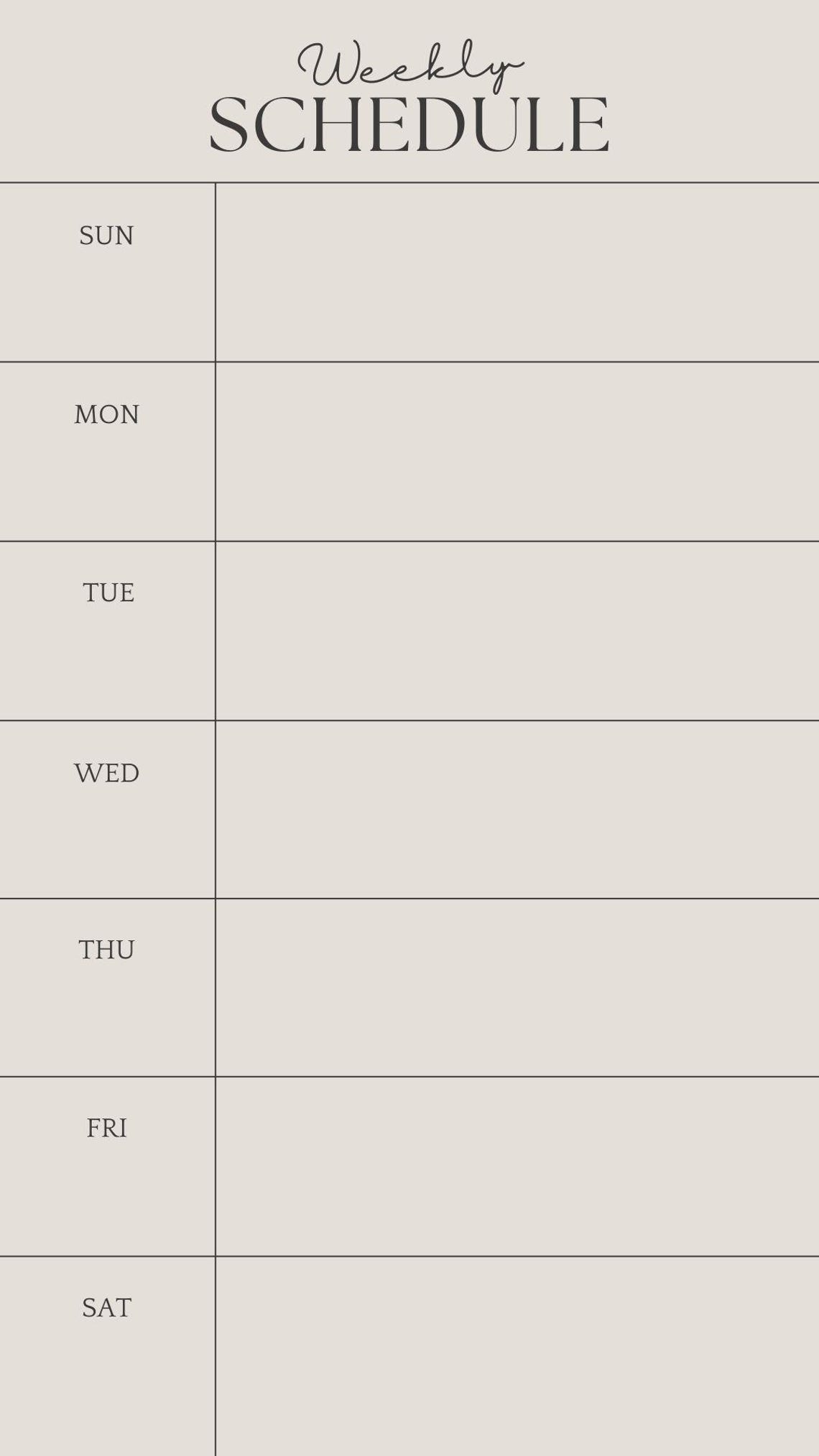 Neutral Weekly Planner | Sunday Through Saturday | US Letter | Agenda ...