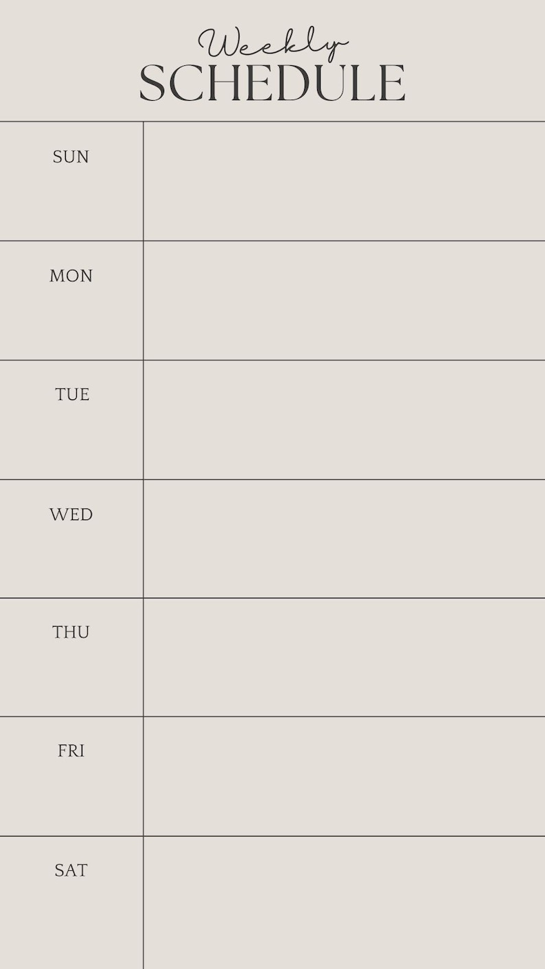 Neutral Weekly Planner | Sunday Through Saturday | US Letter | Agenda ...