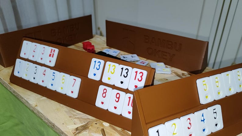 3D Printable Okey / Rummikub Game Set – Full Tiles, Racks & Dice – STL ...