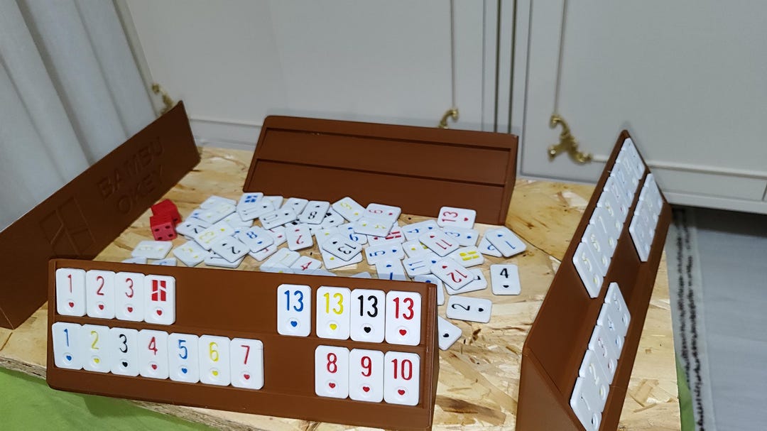 3D Printable Okey / Rummikub Game Set – Full Tiles, Racks & Dice – STL ...