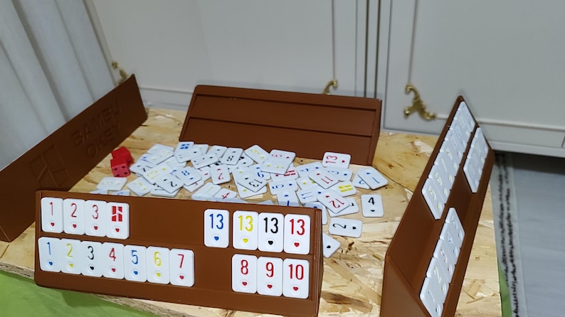 3D Printable Okey / Rummikub Game Set – Full Tiles, Racks & Dice – STL ...