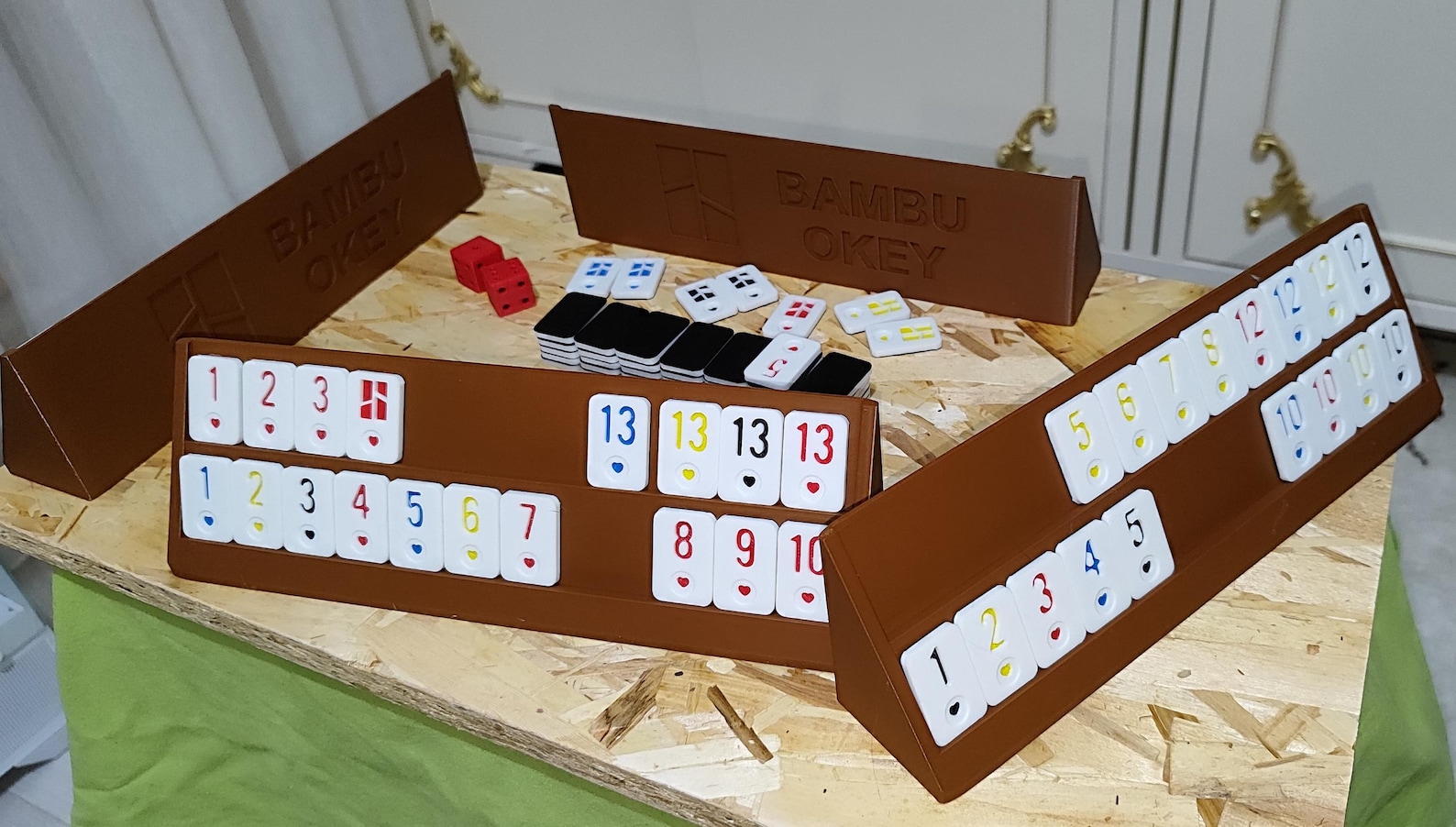 3D Printable Okey / Rummikub Game Set – Full Tiles, Racks & Dice – STL ...