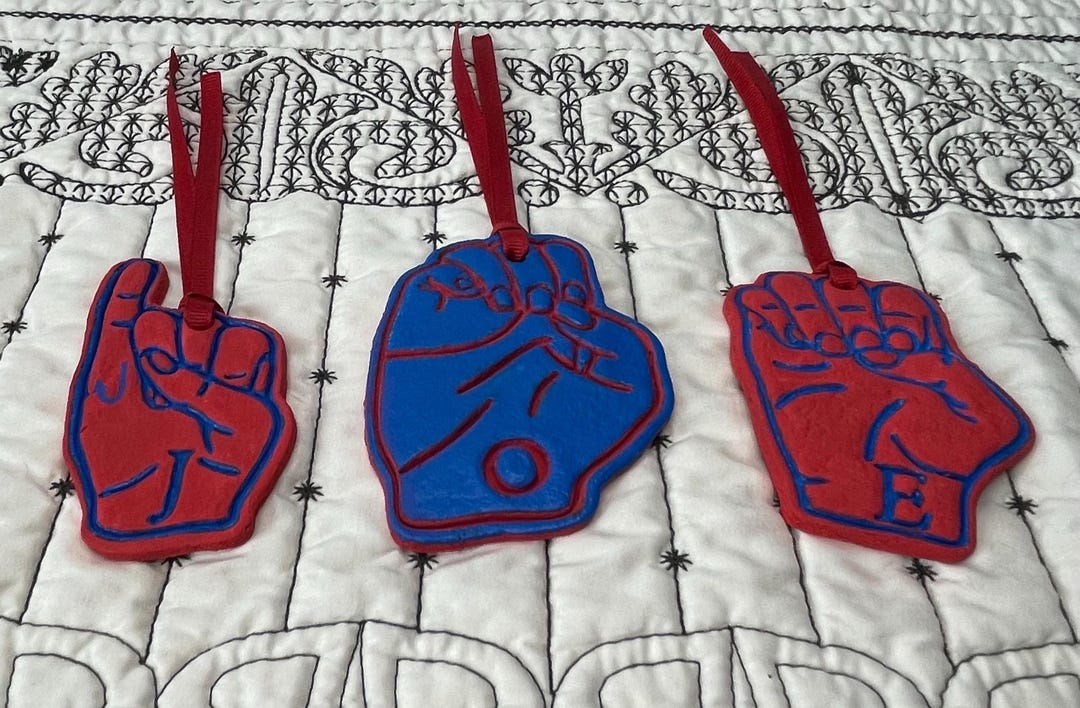 Ornaments: ASL Alphabet Salt Dough Painting Craft for Kids Handmade ...