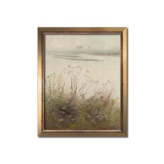 Acrylic Antique Landscape Painting Framed Wall Art Original Painting on ...