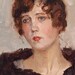 Vintage Portrait Painting, Eclectic Wall Art, Feminine Print, Flapper ...