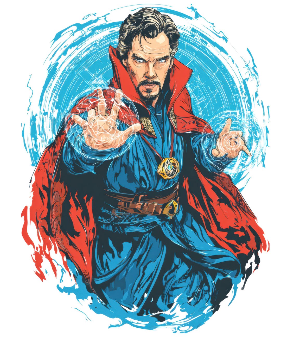 Mystic Sorcerer Casting Spells – Comic Style PNG Clipart for Shirts, Mugs, Stickers - Etsy