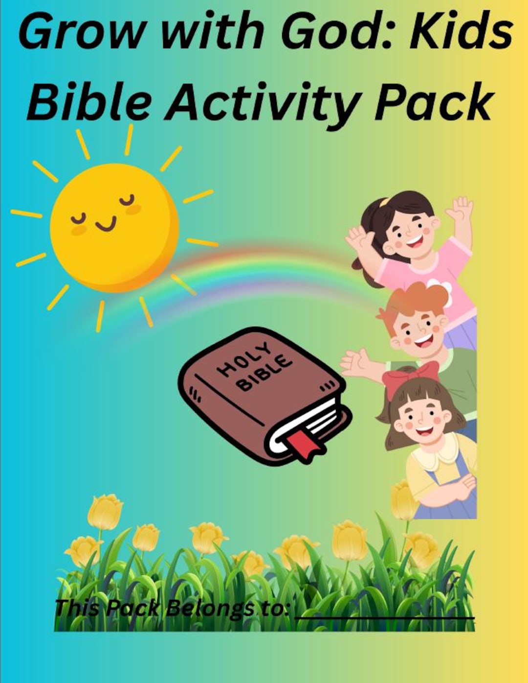 Grow With God: Kids Bible Activity Pack - Etsy