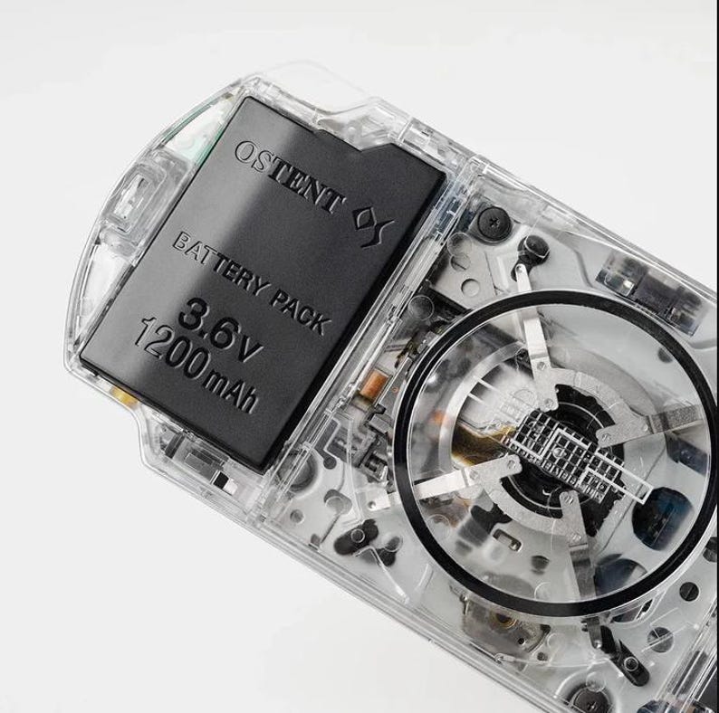 PSP 3000 Portable Obsidian Clear Edition – Custom Modded Console Bundle ...