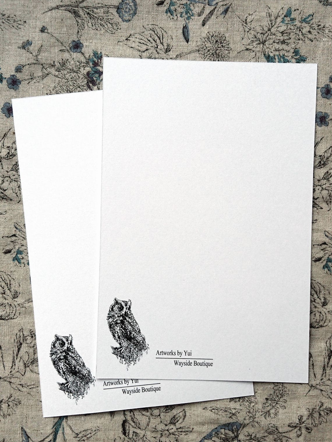 Greeting Owl Set 5 Cards Print From Watercolor Painting 4 - Etsy