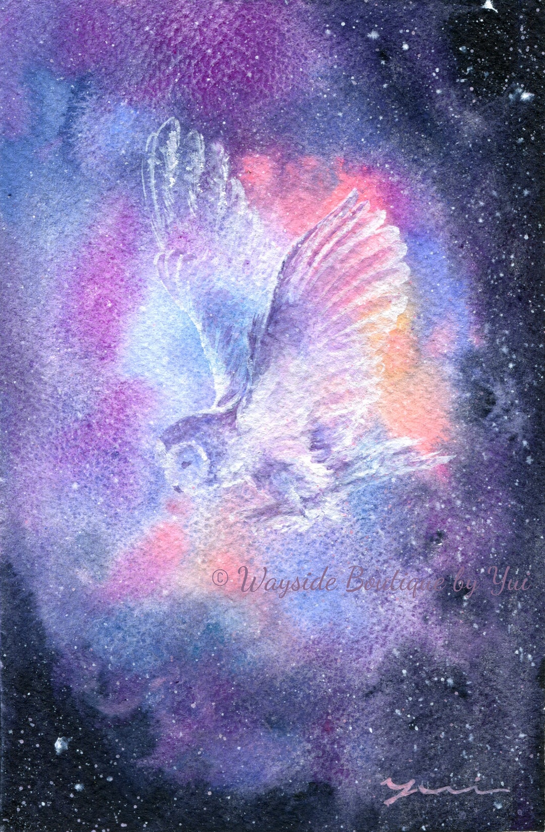 PRINT –owl Spirit Watercolor Painting 7.5 X 11” - Etsy