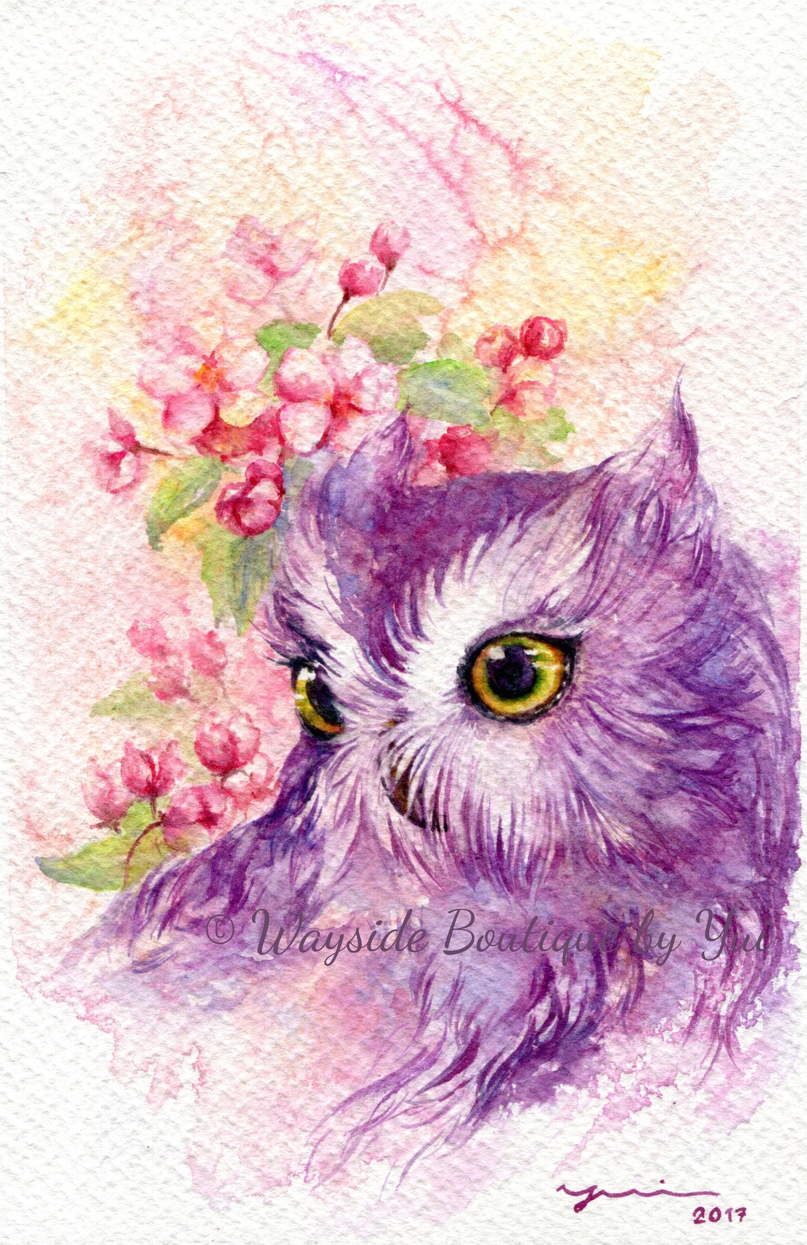 Greeting Owl Set 5 Cards Print From Watercolor Painting 4 X6 - Etsy