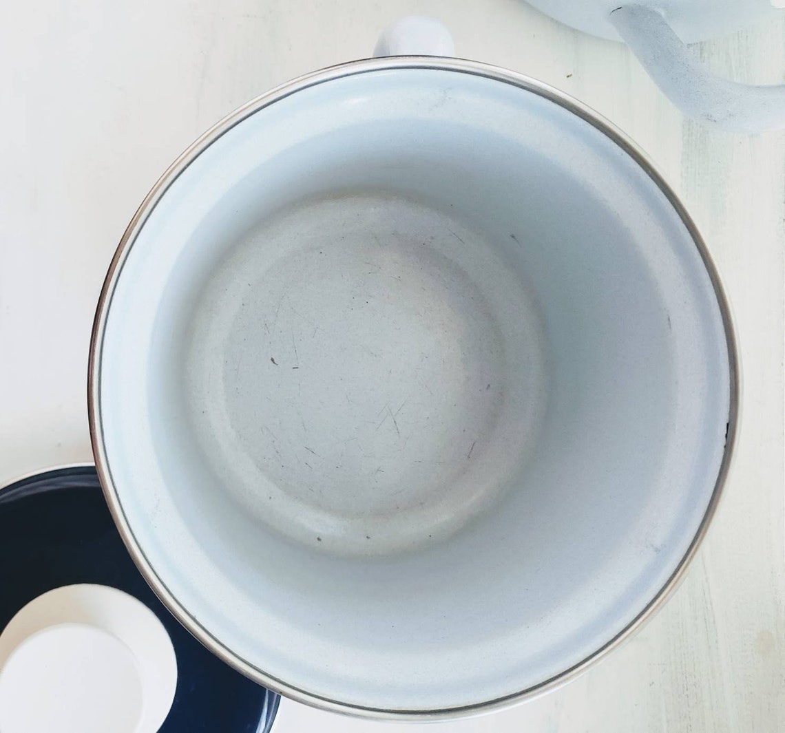 Vintage Enamelware German Enamelware Pots and Pans Blue - Etsy