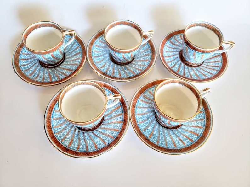 Antique Spode Copeland Demitasse Cups and Saucers Set of 5 - Etsy