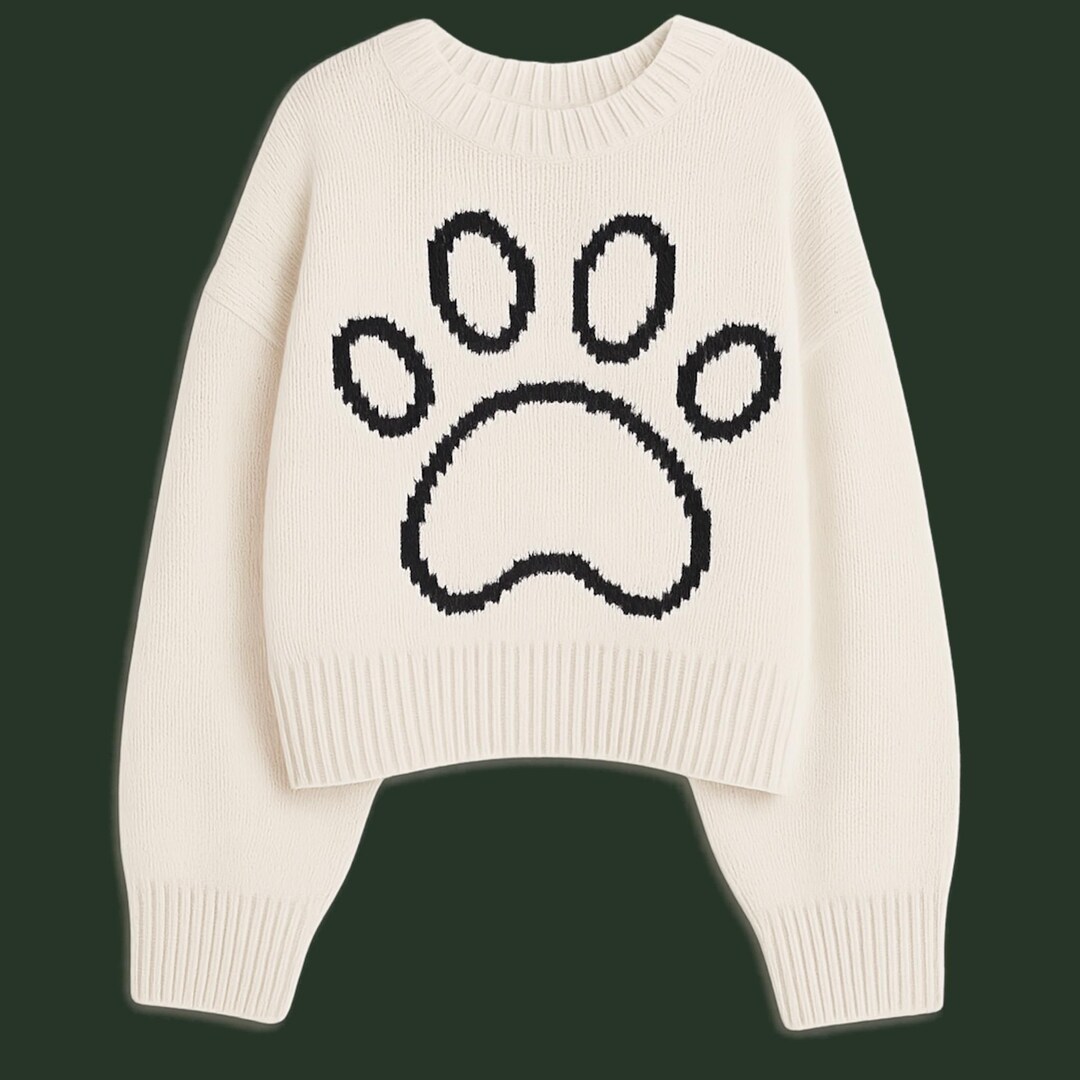 Paw Print Knitting or Cross Stitch Pattern – Animal Lover Chart PDF for ...