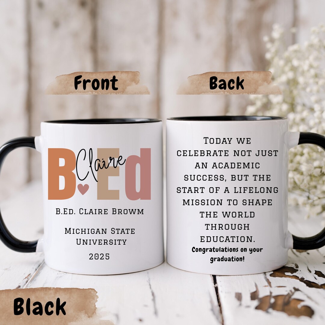 Personalized Graduation Mug, Custom Education Degree Coffee Cup ...