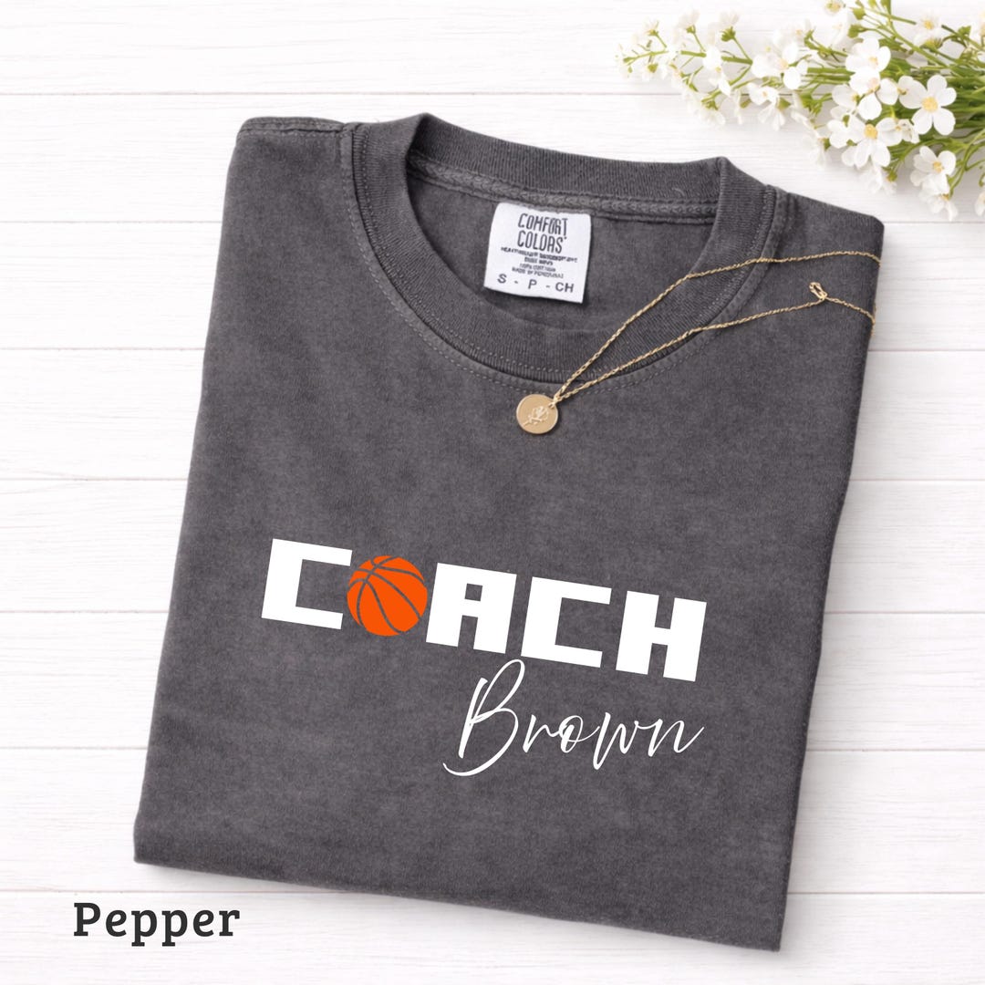 Personalized Basketball Coach T Shirt, Custom Name Coach Tee, Sports ...