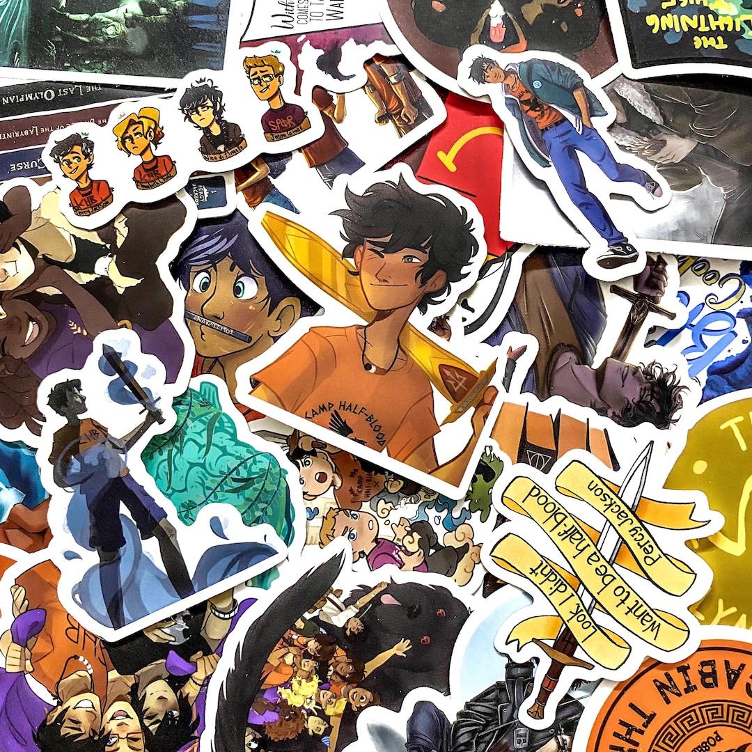 Pack of 50 Percy-jackson Cartoon Stickers, Greek Mythology Stickers ...