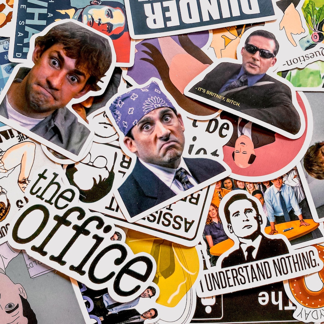 Pack of 50 Office TV Stickers, Funny Character Stickers, Quote Meme ...