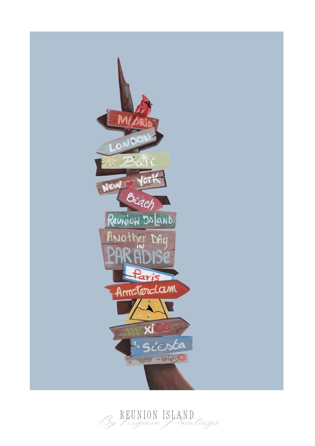 Wooden Signs - Reunion Island - Etsy