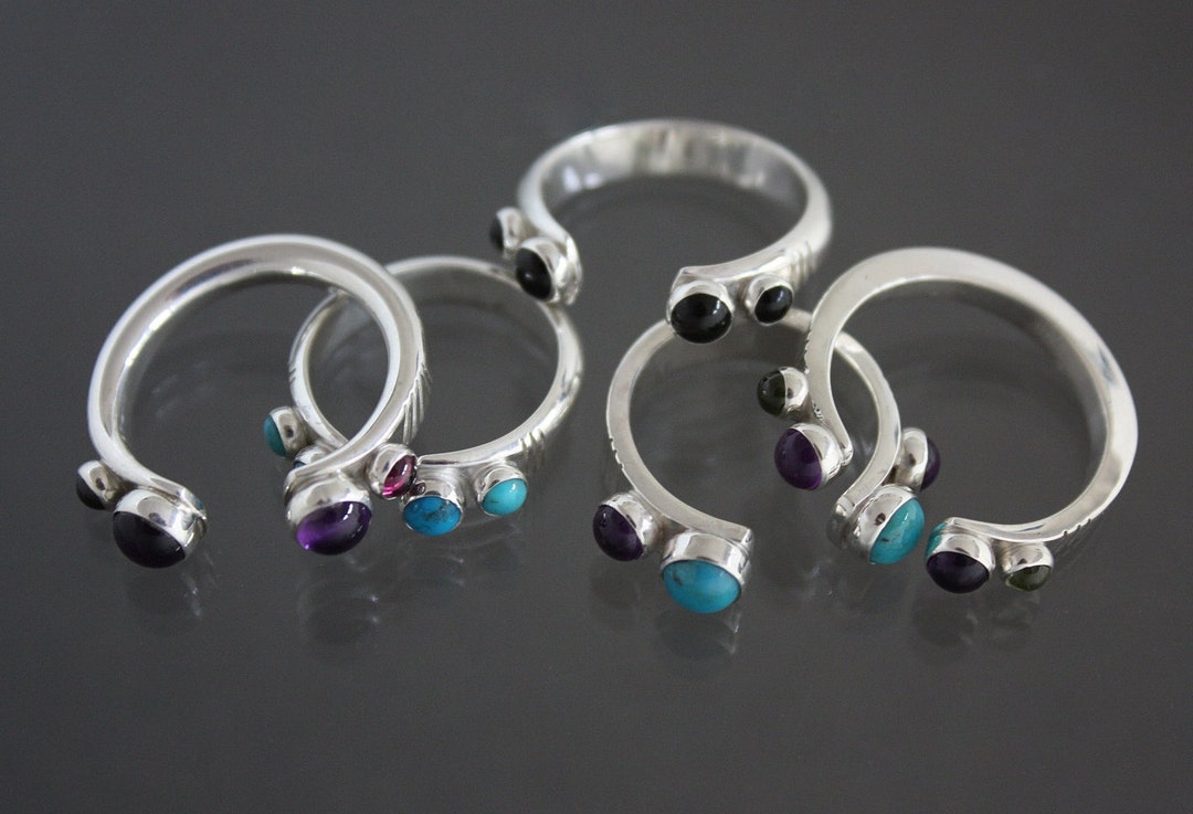 Solid Sterling Silver Cuff Ring - Etsy