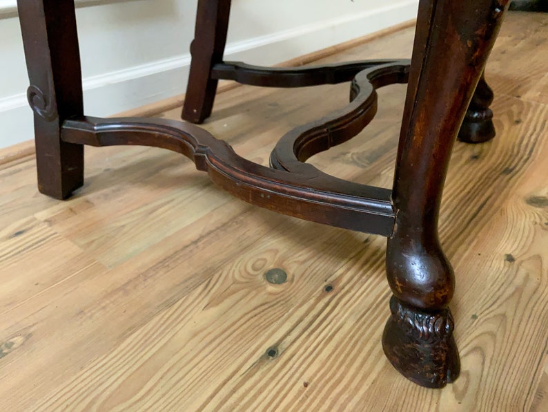 Antique Heavily Carved Hoof Foot Side Chair - Etsy