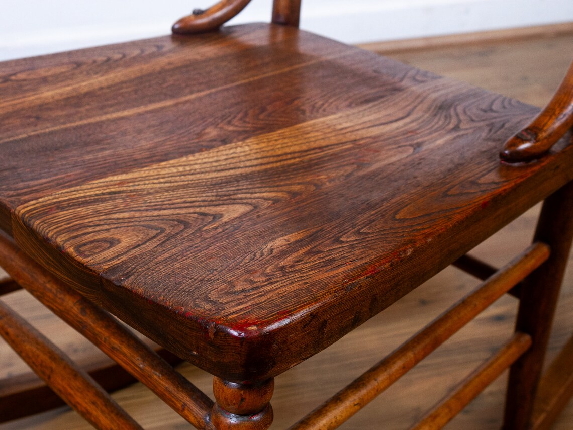 Antique Tiger Oak Wood Rocking Chair American C.1900. - Etsy