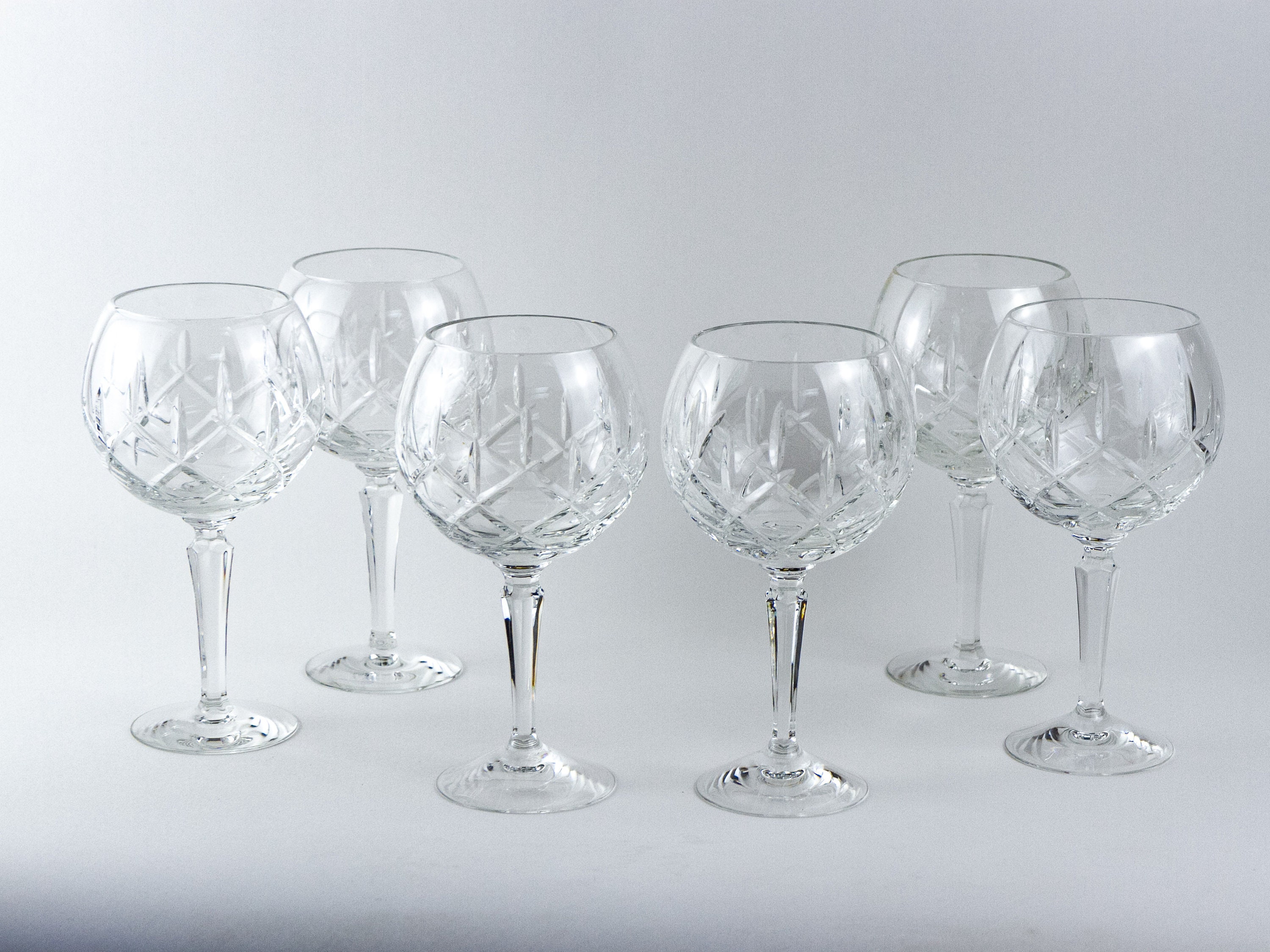 Vintage Pair of Elegant Crystal Balloon Wine Glasses - Etsy