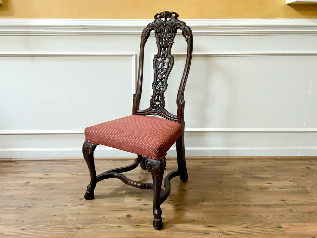 Antique Heavily Carved Hoof Foot Side Chair - Etsy