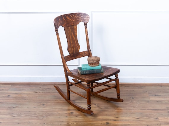 Tiger oak rocking chair store