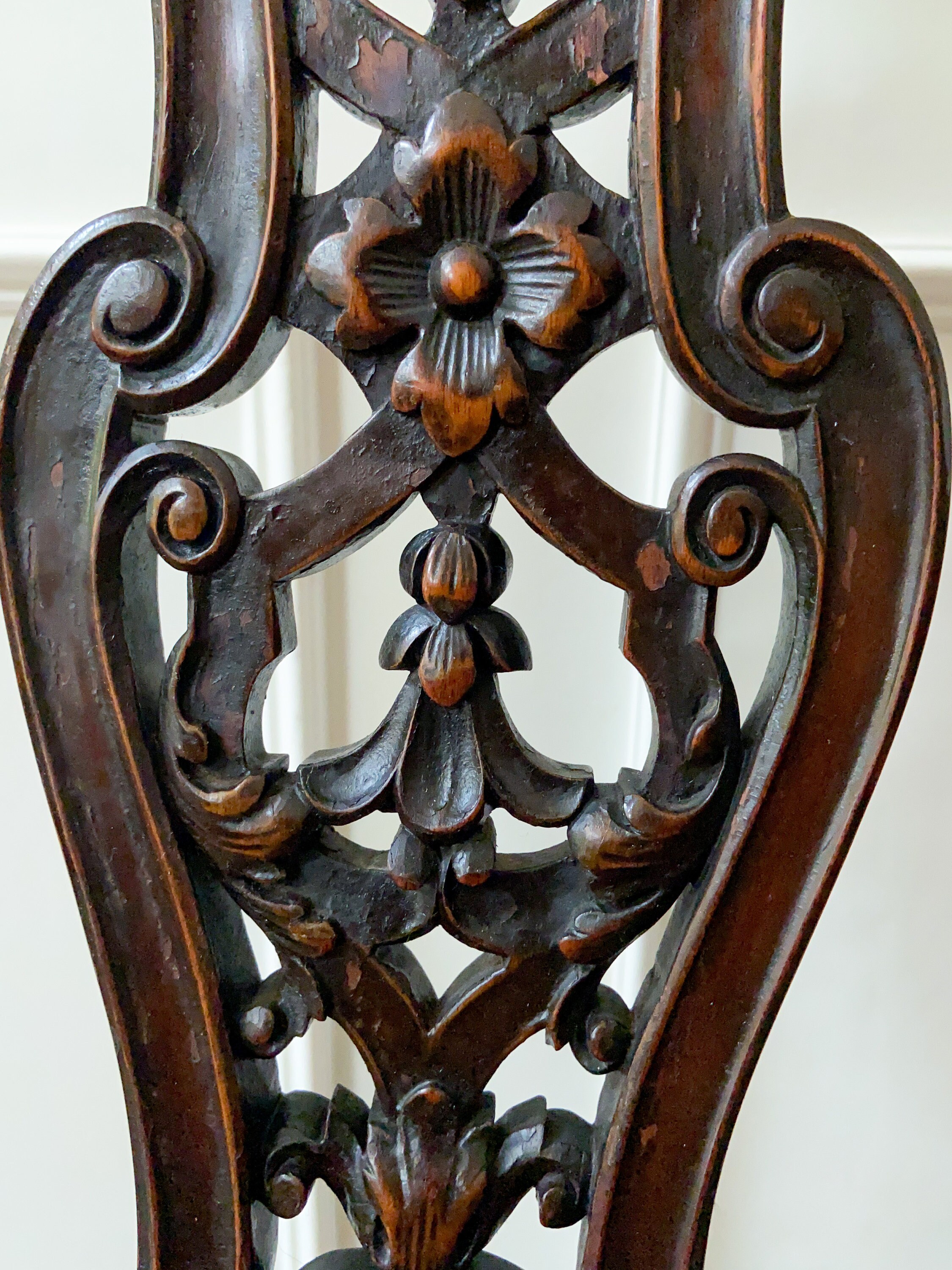 Antique Heavily Carved Hoof Foot Side Chair - Etsy